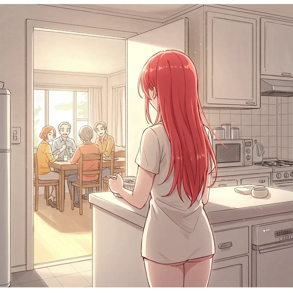 Free-use Stepsister in Kitchen at Family Dinner