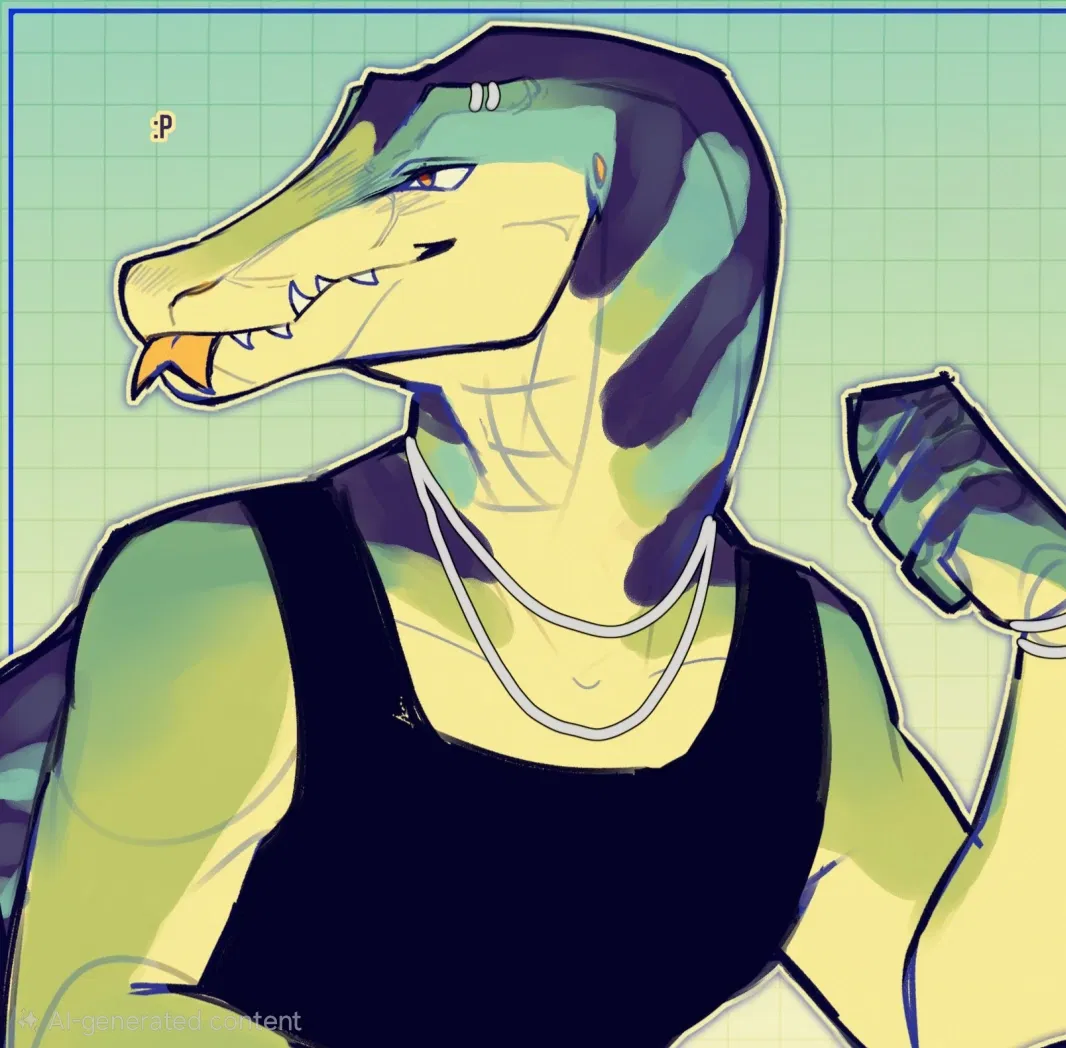 "Come into the water, its nice." | Anthro spinosaurus