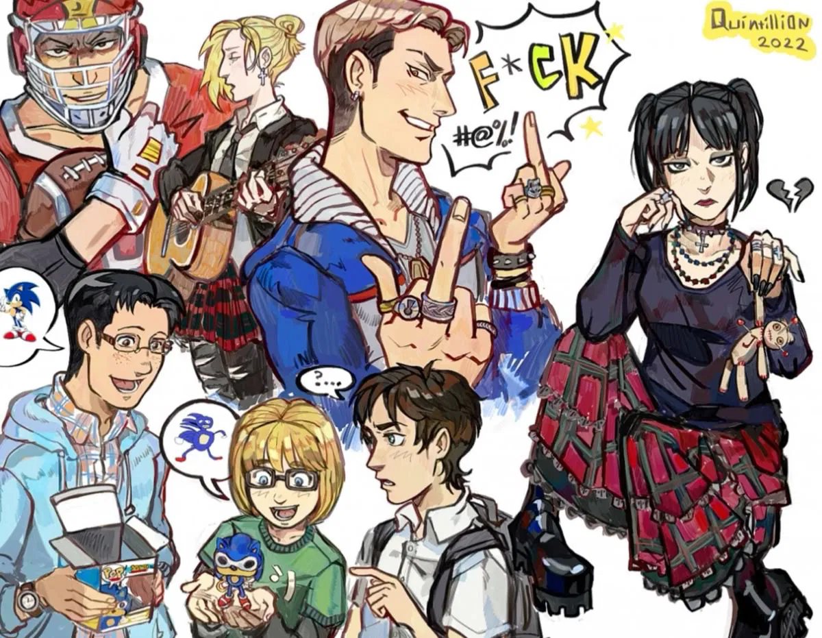 attack on school castes || aot school au☆彡