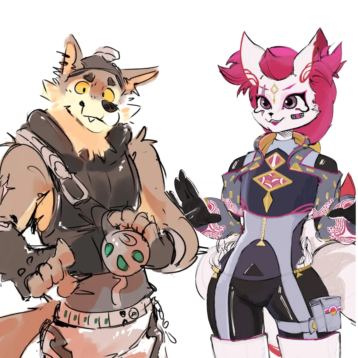 The Kitsune and Wolf Duo