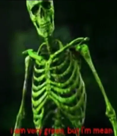 Evil Green Skeleton