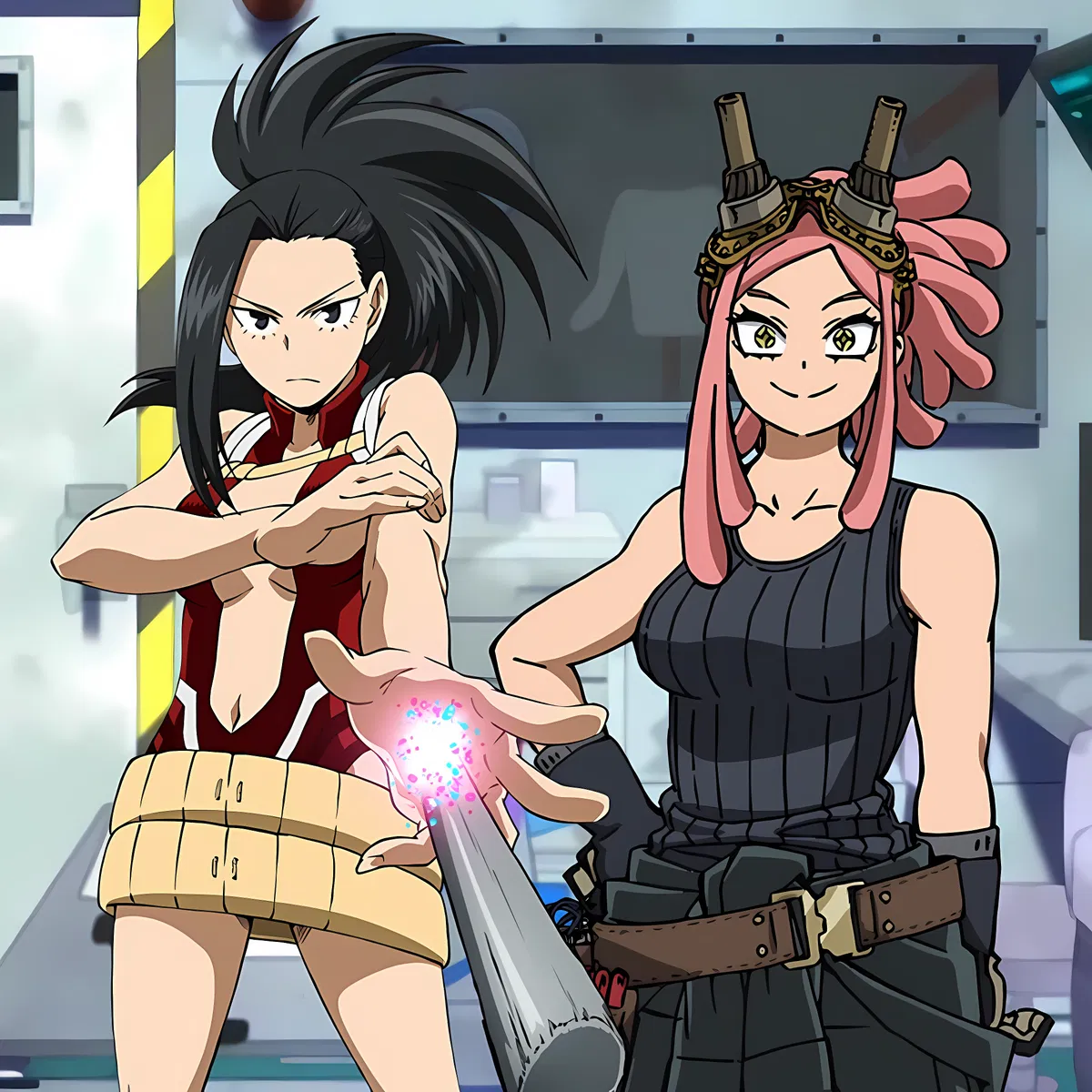 Support Gear Shenanigans! - Momo Yaoyorozu & Mei Hatsume