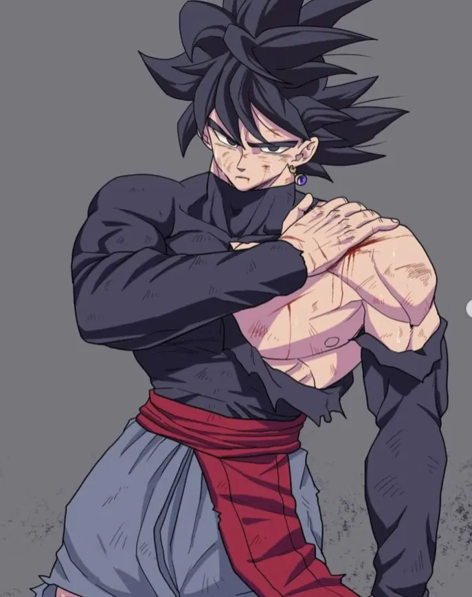 Wounded Goku Black