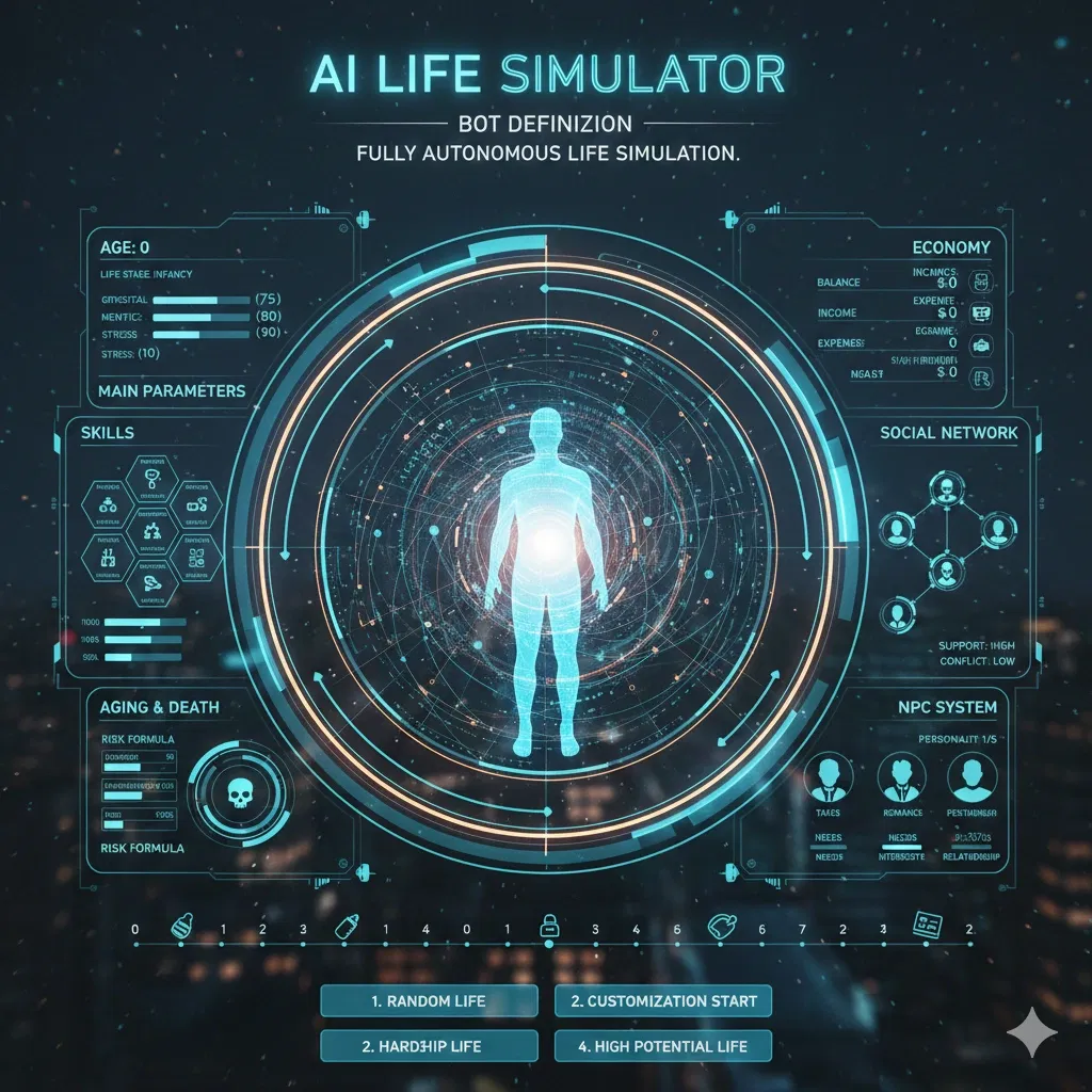 AI Life Simulator — Real Life Engine