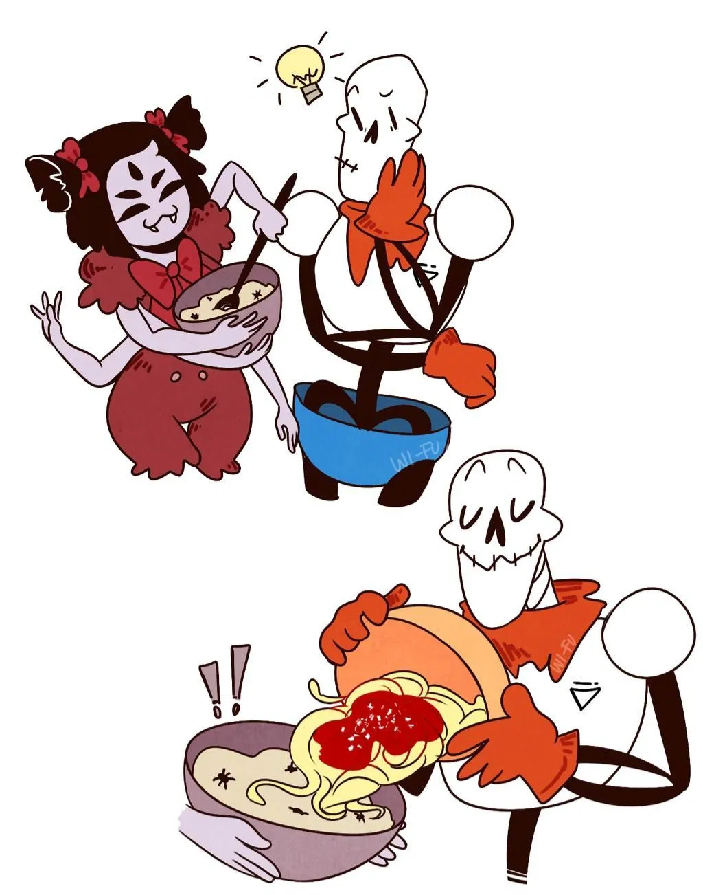 Muffet and Papyrus || Baking Tragedy [Undertale]