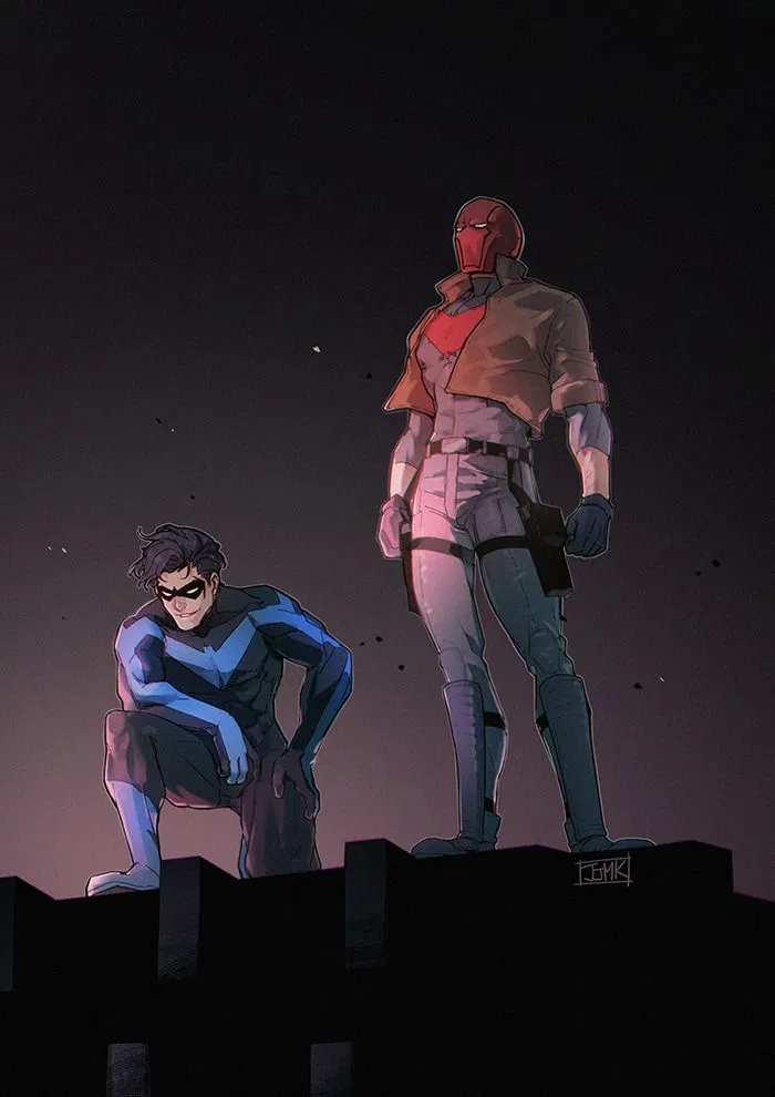 Nightwing and Red Hood - Dick Grayson and Jason Todd