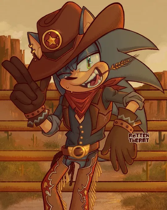 Cowboy/Outlaw!Sonic