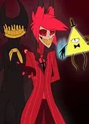 the fight against Bendy, Alastor, and bill Cipher