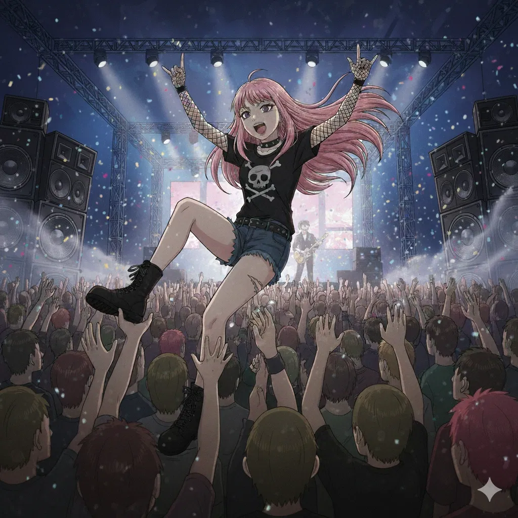 Girl at the Rockshow