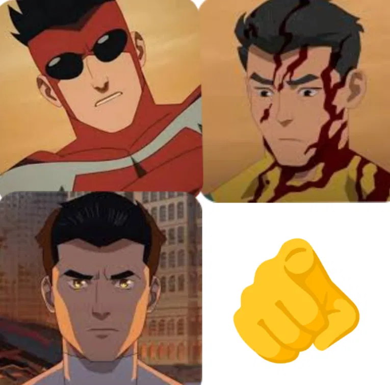 Mark Grayson variants: Maskless-mark, Omni-mark, Viltrum-mark