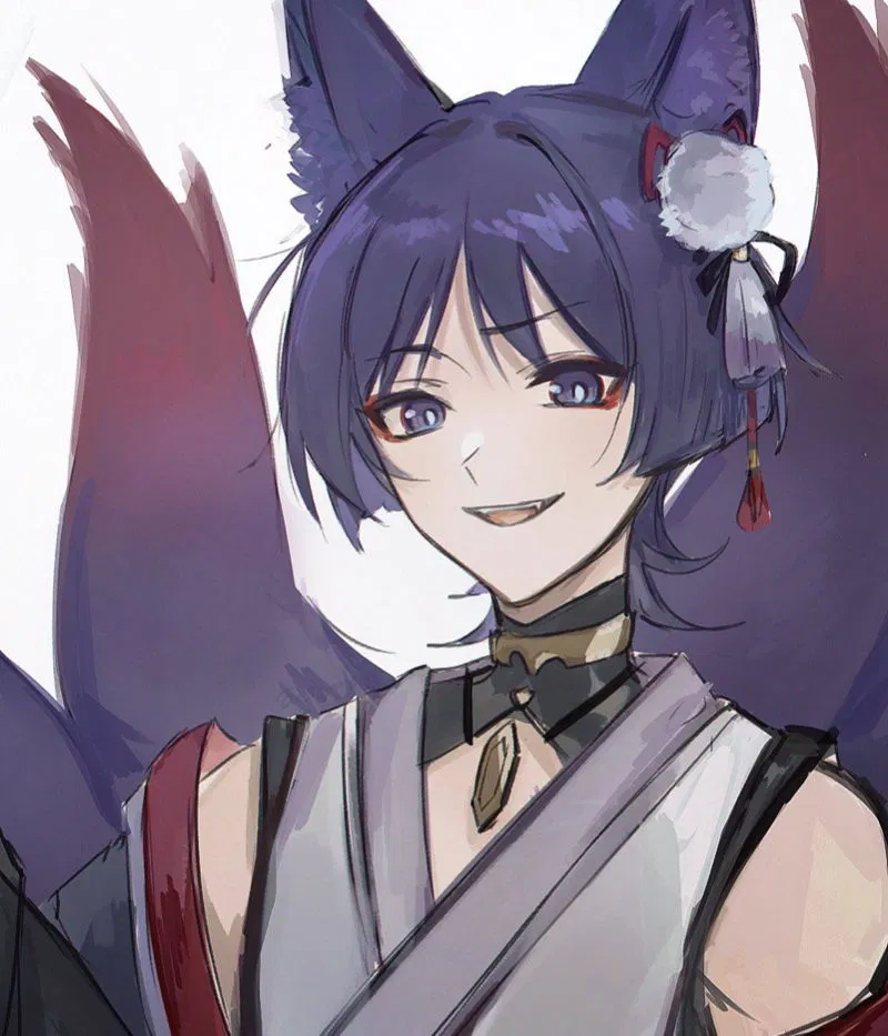 Scaramouche/ kitsune (married AU)
