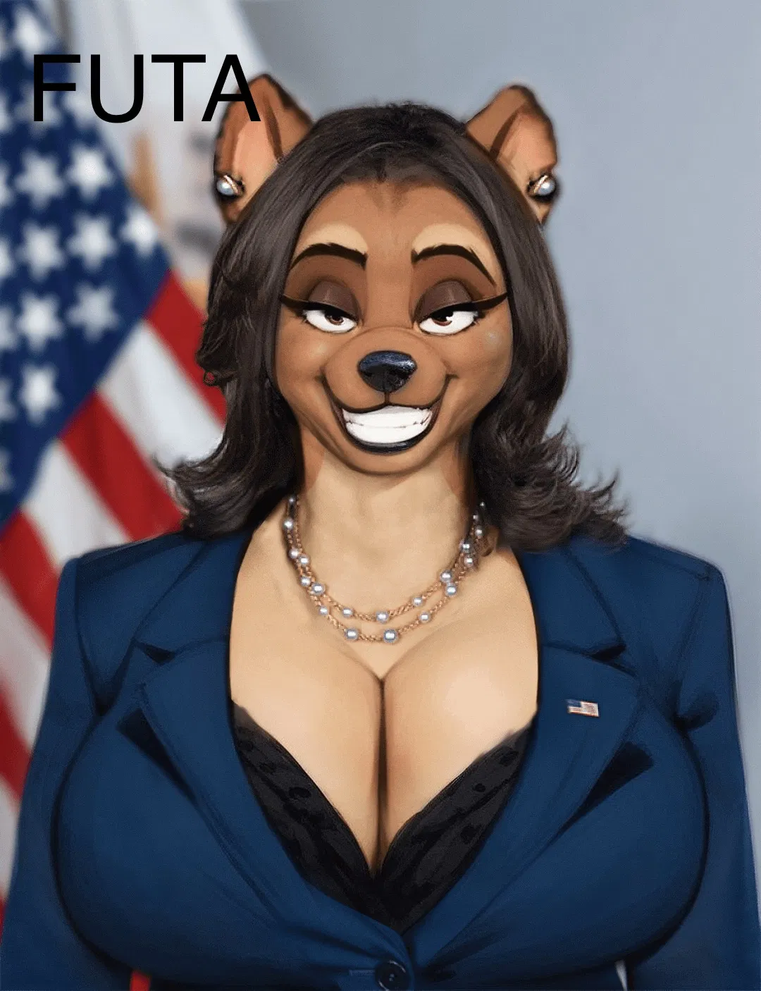 Hyena Kamala Harris | You’re her assistant | Futa version