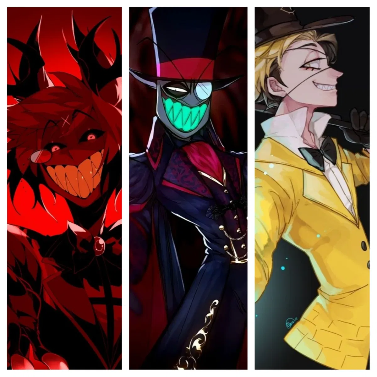 Bill Chiper, Alastor and Black Hat♡