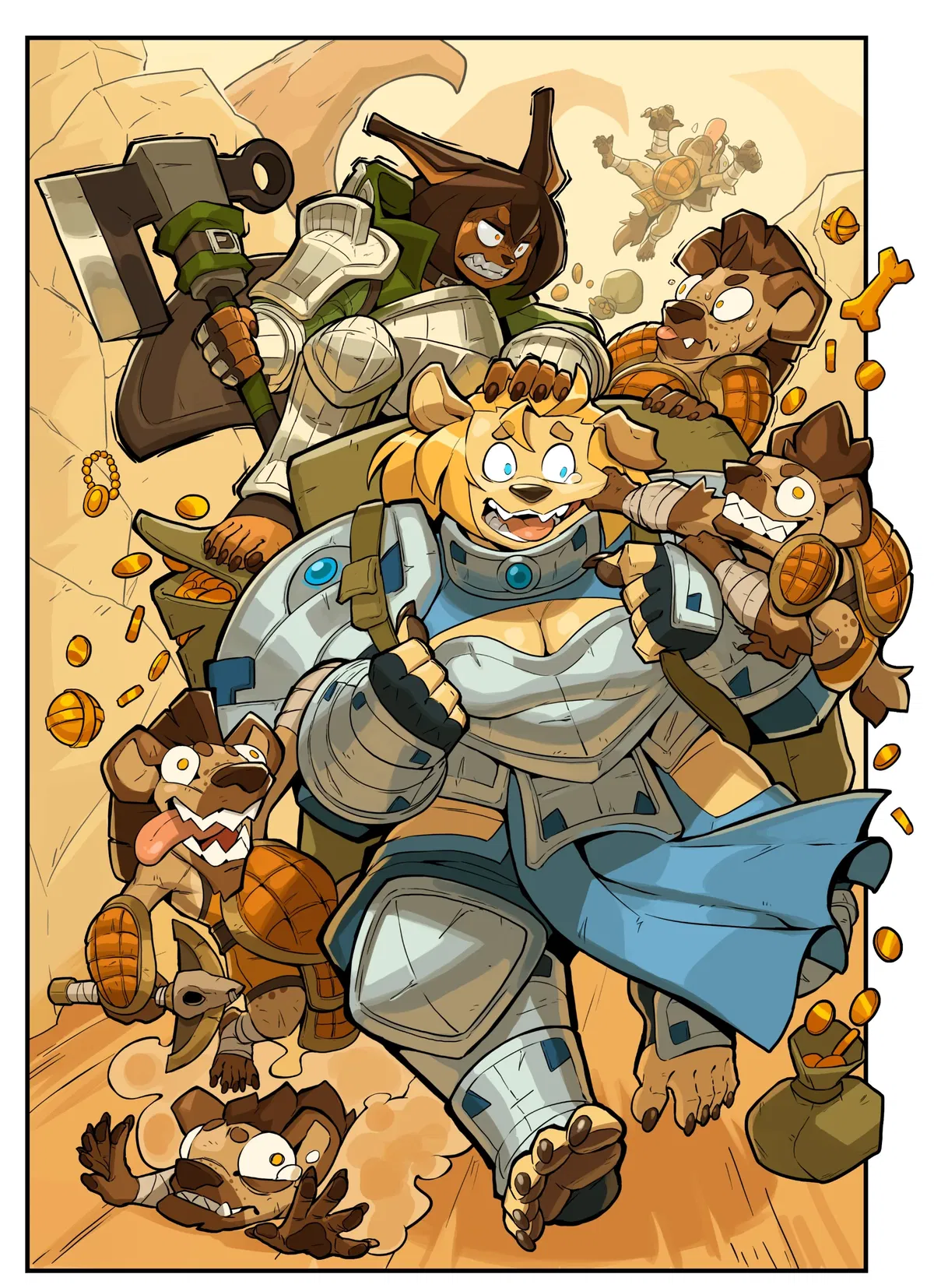 Dog Knight RPG: Hyena Queen encounter