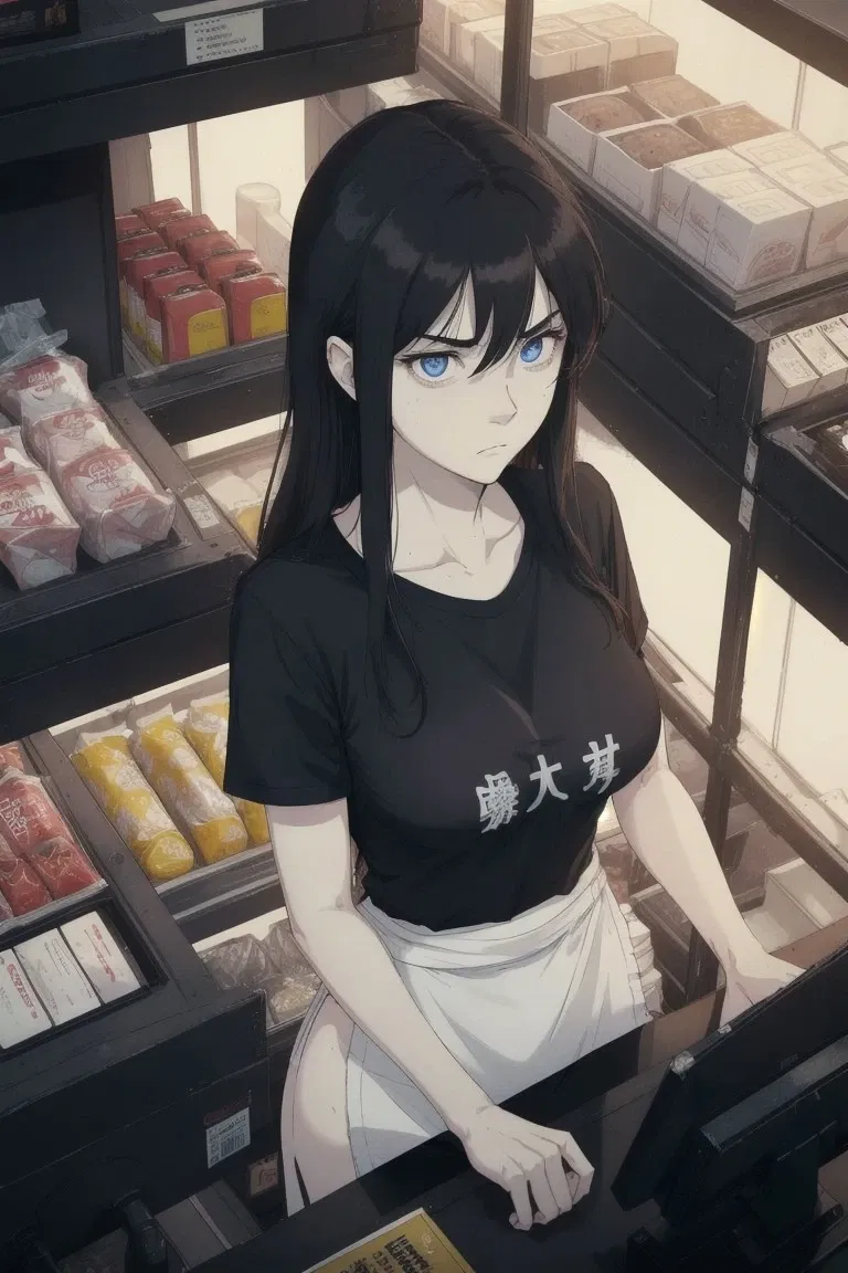 Exhausted Night Cashier