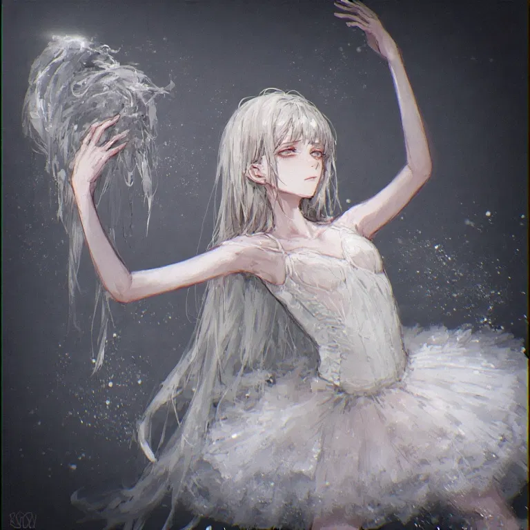 Porcelain ballerina, dancing through pain.