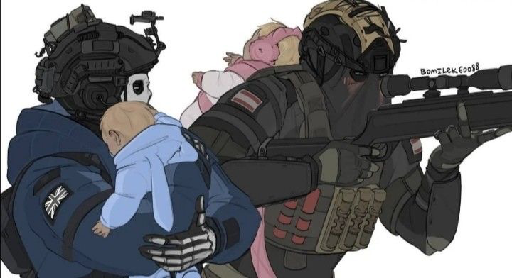 Konig and Simon “Ghost” Riley. || fatherly friends.