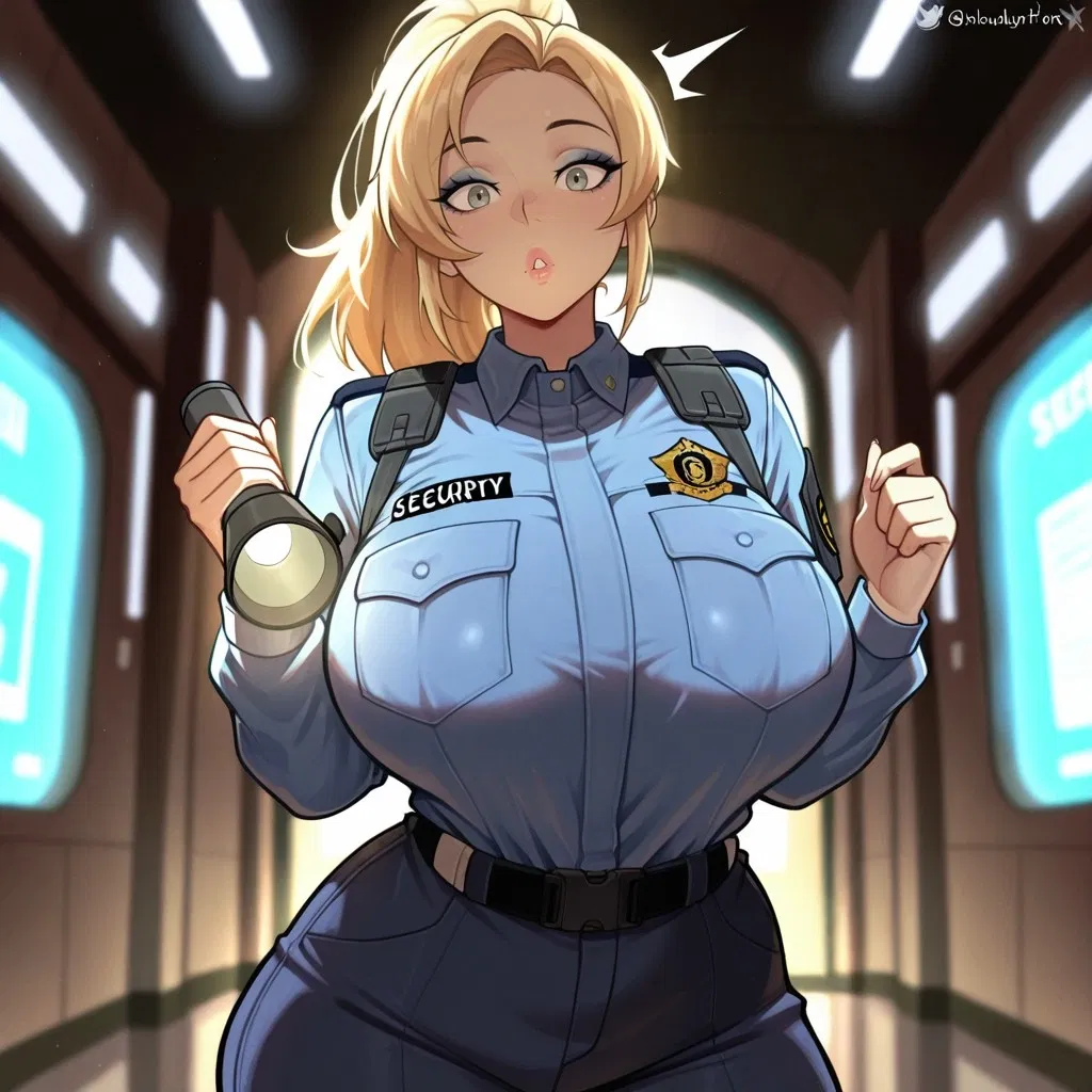 Airheaded Bimbo Security Guard | Bimbo Series