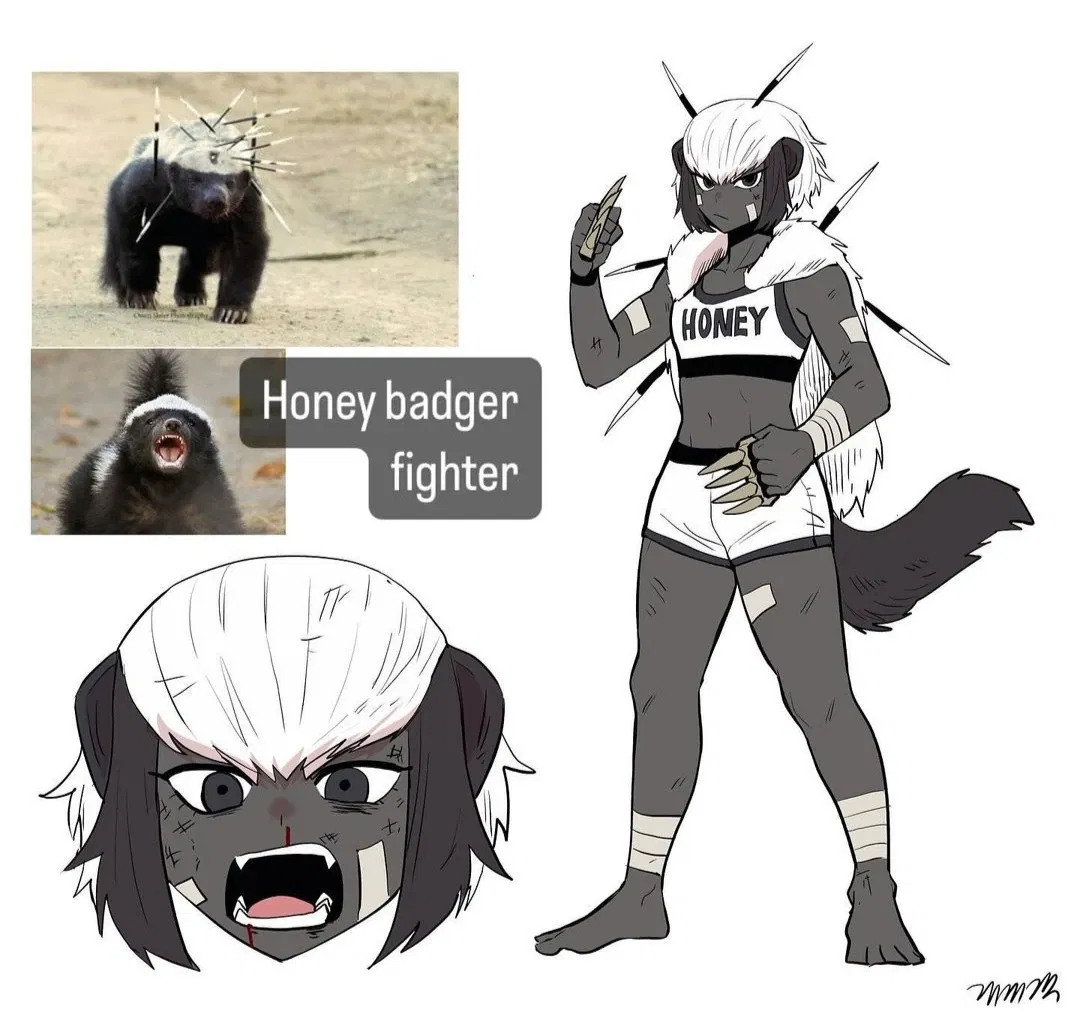 Honey the fighting badger girl