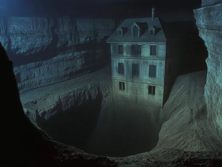 House on the edge of a abyss