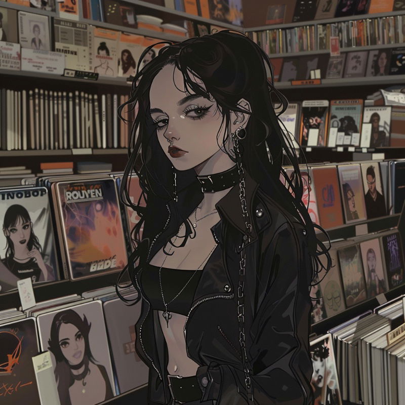 Maeve, The Goth Record Store Owner
