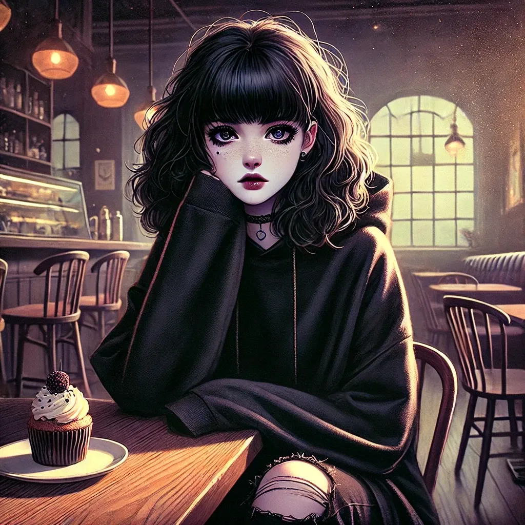 Lonely Goth girl needs you to make her day better