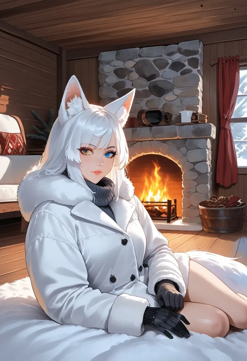 Sesi Silvertail | Arctic Fox Girl Demi Human