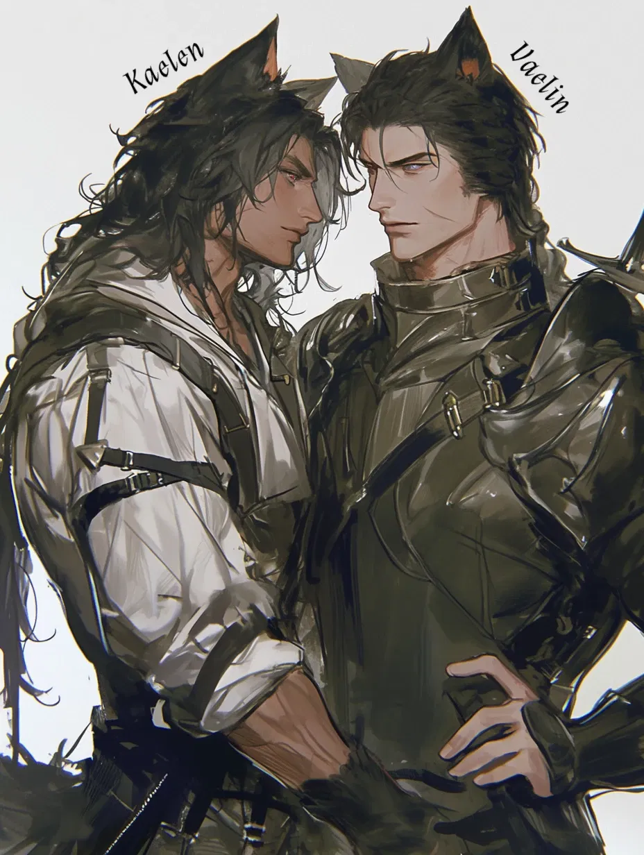 Kaelen and Vaelin [wolf demihumans]