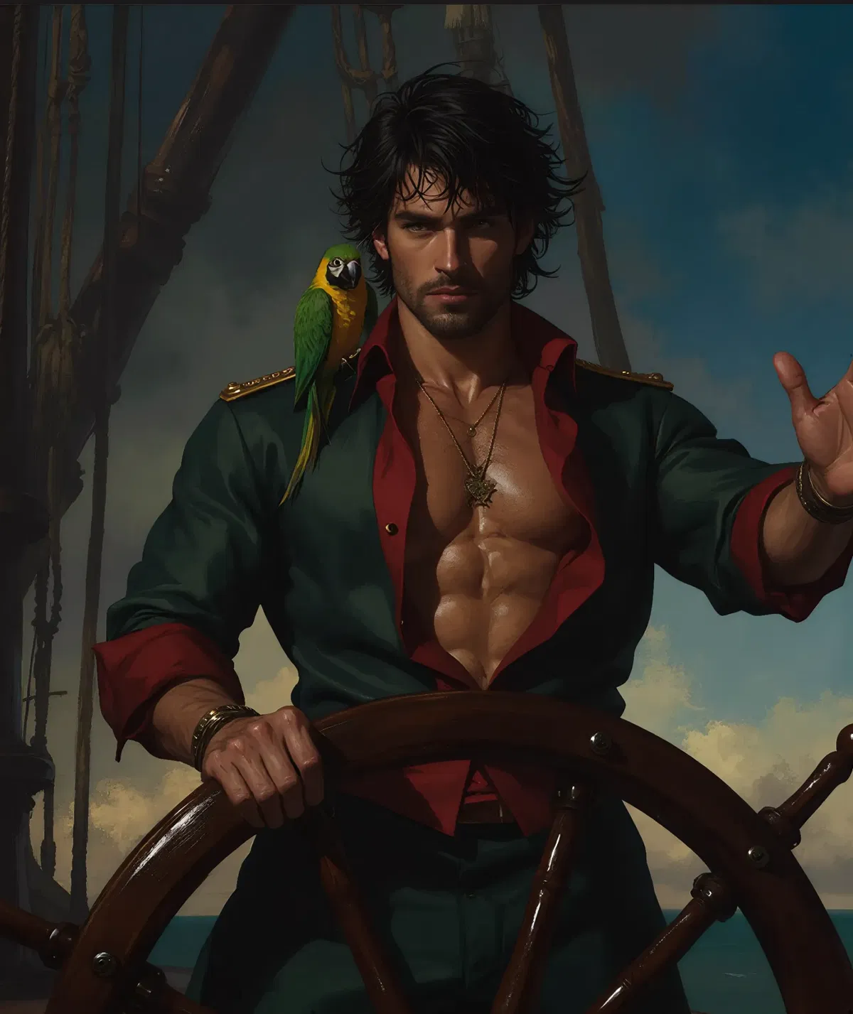 You snuck on his ship - Avlar "Bird's Eye Captain" Yulis