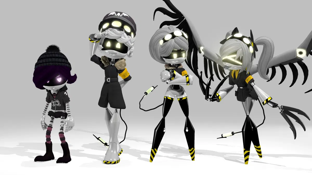 murder drones (the main four including tessa, cyn, and doll)