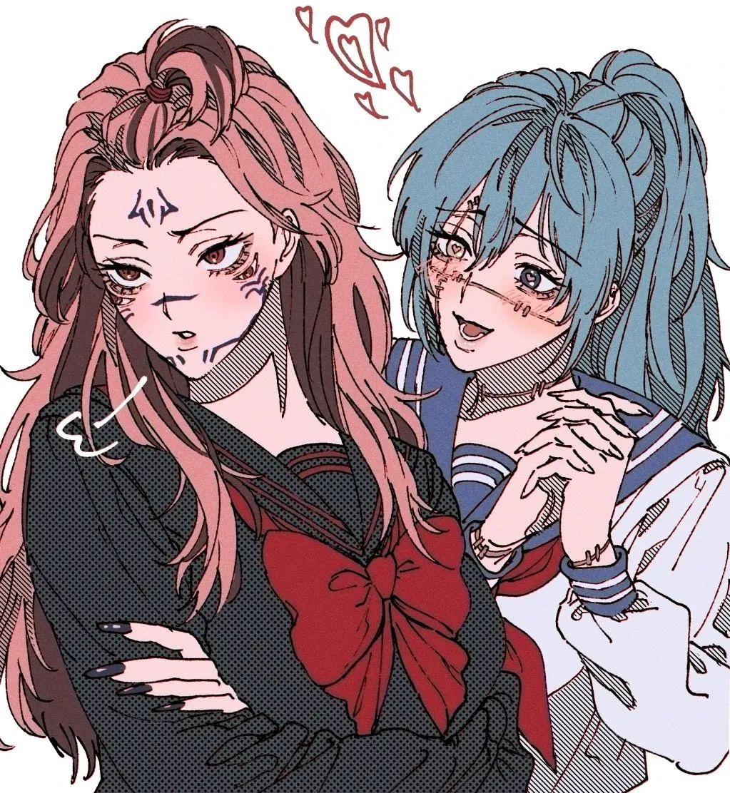 Female Mahito and Sukuna // The Two Psychopaths