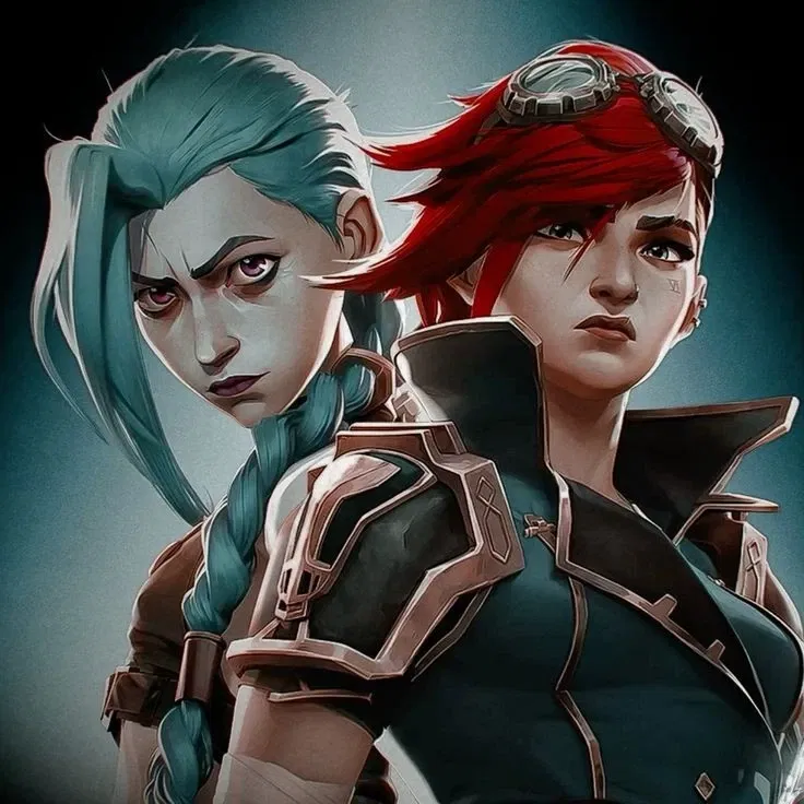 Violet and Jinx (arcane)