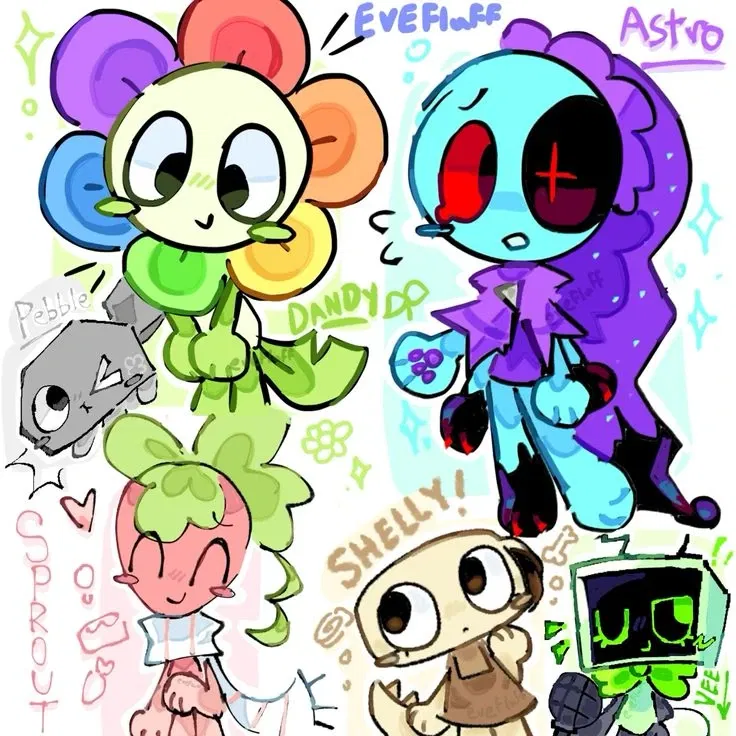 Main Character Toons (-Pebble - Dandy's World)