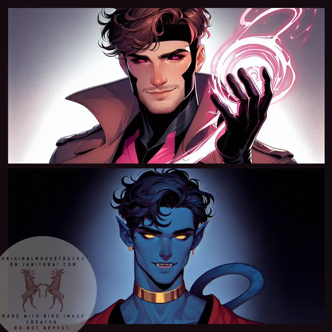 Kurt Wagner & Remy LeBeau|Nightcrawler & Gambit