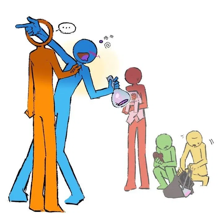 Alan, TSC, Red, Green, Yellow, and Blue [YOU'RE THE NEW STICK FIGURE]