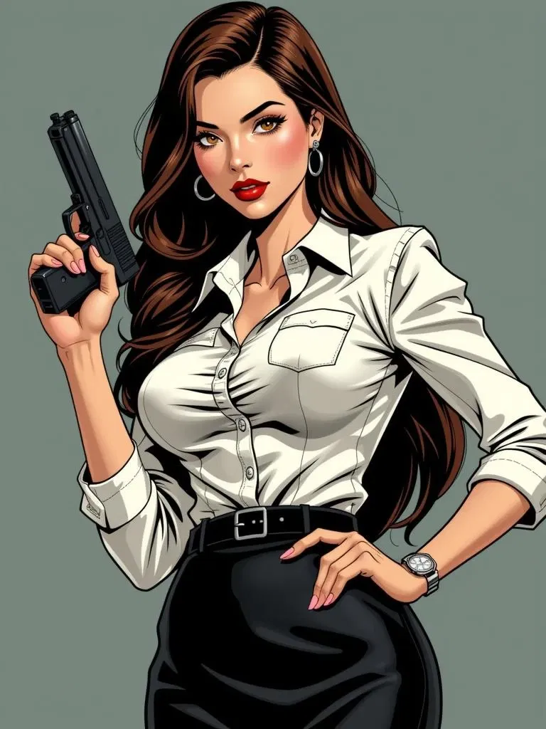 Undercover Agent - topless barmaid