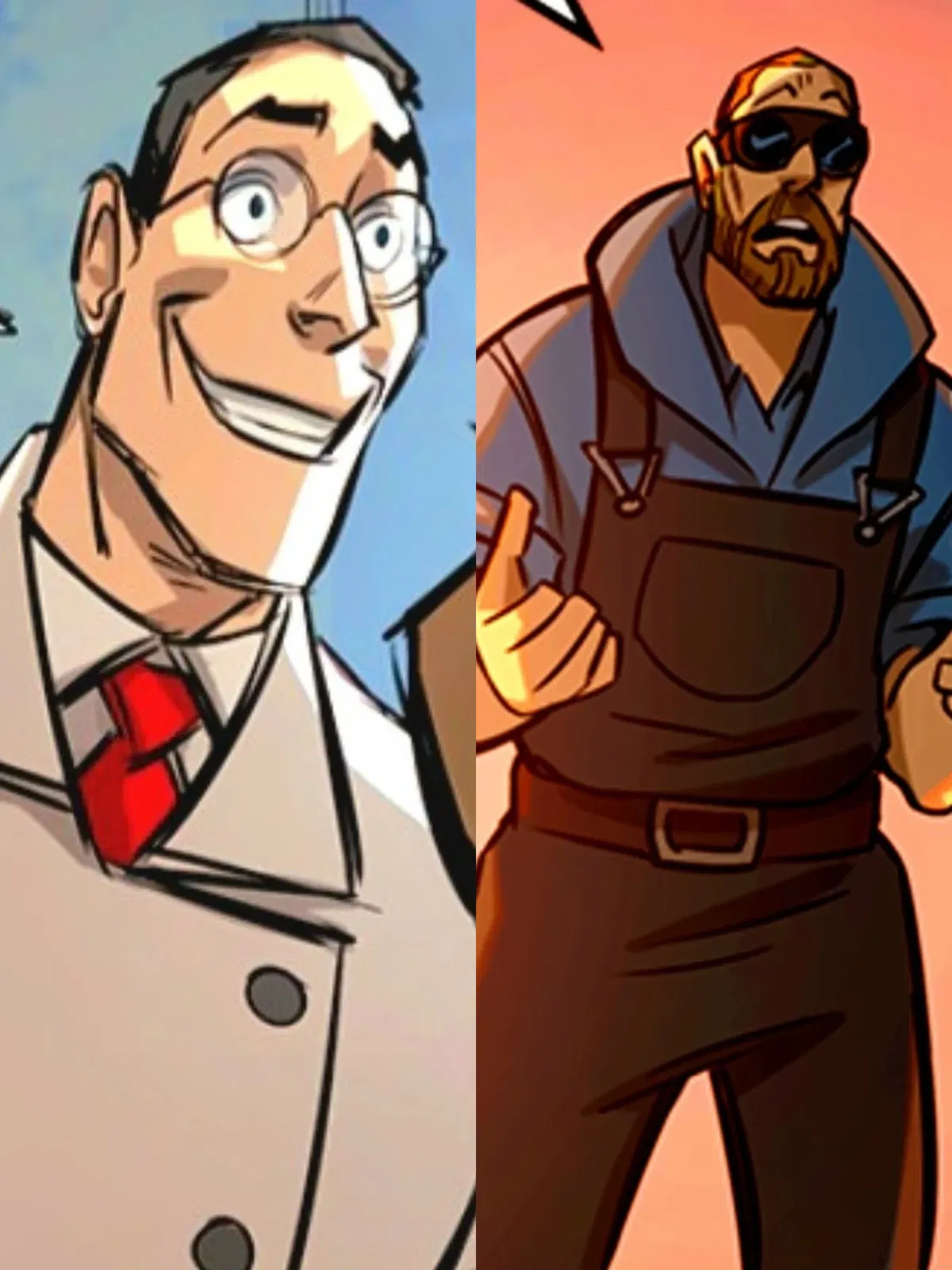 Medic & Engineer(TF2)[The Yellow Car Incident]