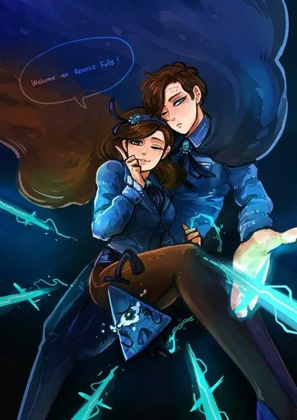 Reverse Mabel and Dipper Gleeful (Reverse Falls AU)