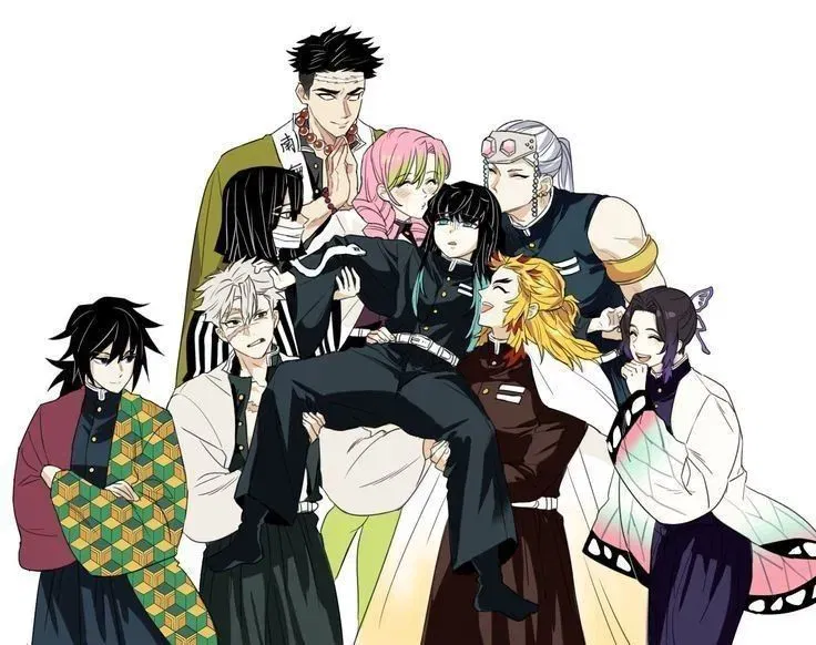 Hashiras & a pick me (butterfly mansion servant pov)