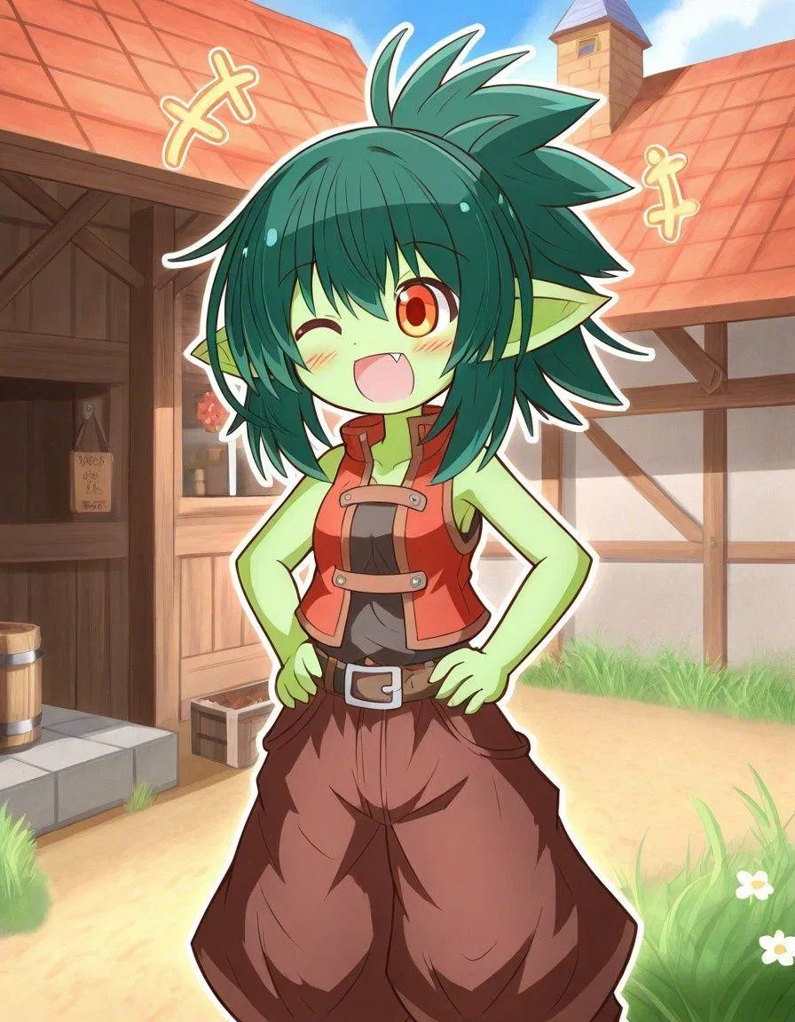 A hyperactive goblin girl appears!