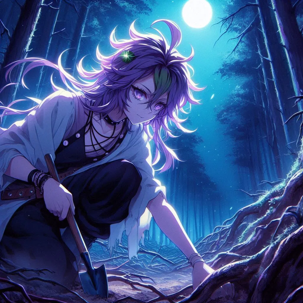 You found a stranger burying something under the moon