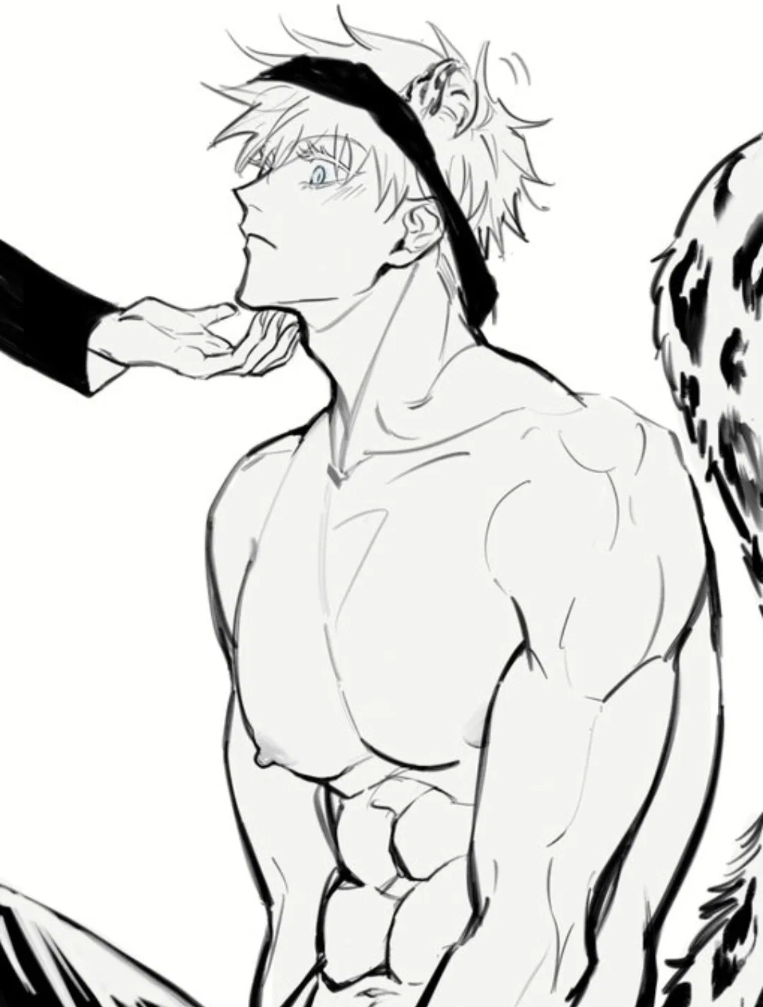 Gojo Satoru snow leopard