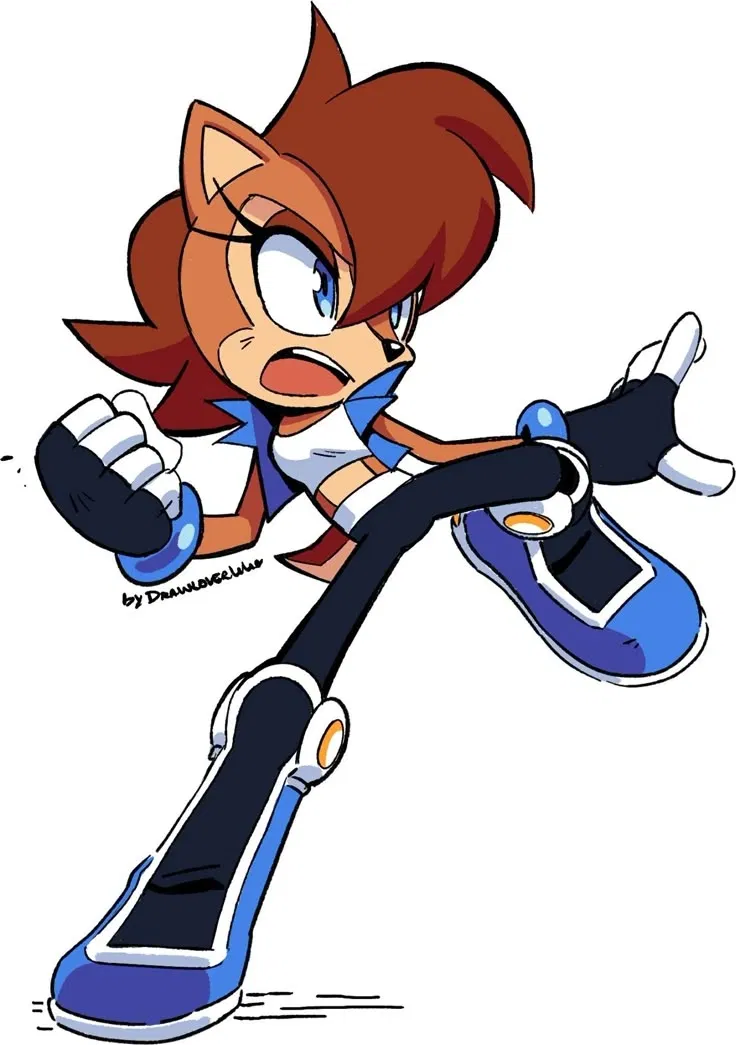 Sally Acorn: Ya' girl who can kick some tush.