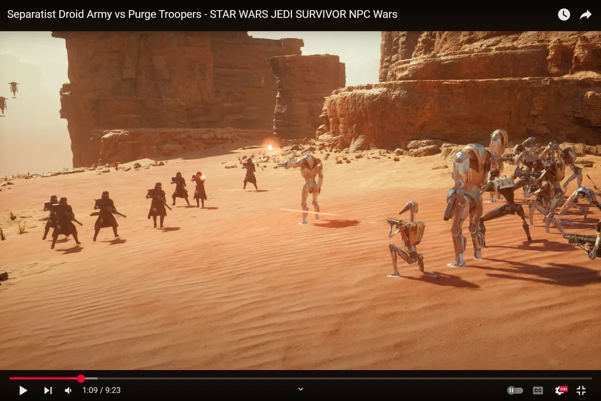 purge troopers vs b1 battle droids, super battle droids, and droid ...