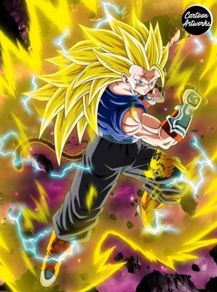 Dragon Ball Z Tournament Of Power going Super Saiyan 3 against Cabba