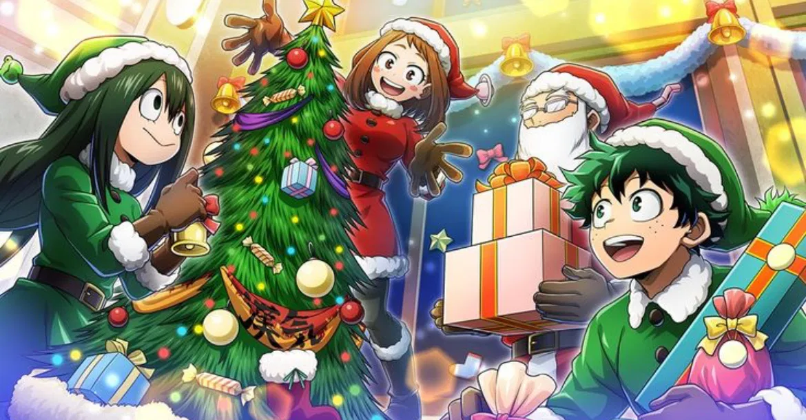 Mha Christmas party | Hitoshi Shinso, Tsuyu Asui, Tenya Iida, Ochaco Uraraka, Mashirao Ojiro ...