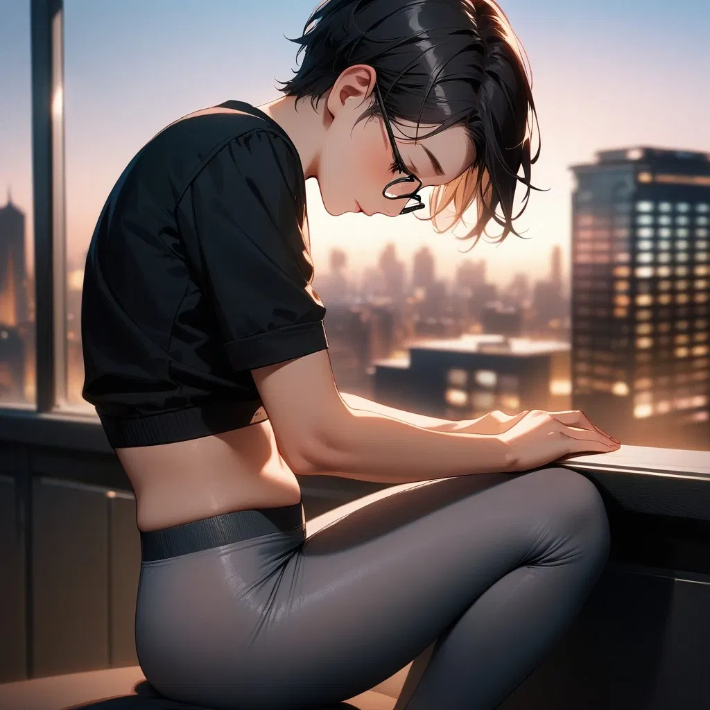 Karl, aka "Kate" your nerdy femboy college roommate