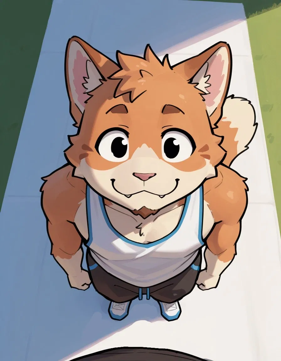 Milo | muscle obsessed orange cat