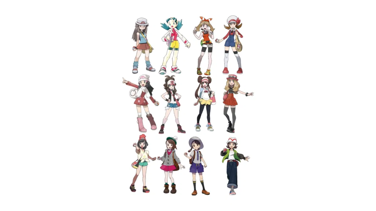 Leaf, Kris, May, Lyra, Dawn, Hilda, Rosa, Serena, Selene, Gloria ...