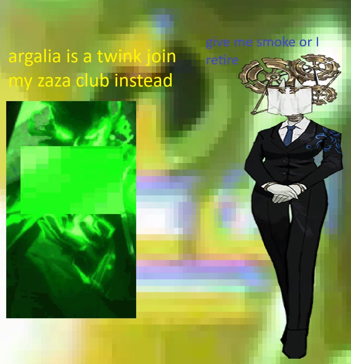 eileen but she is smoking the za